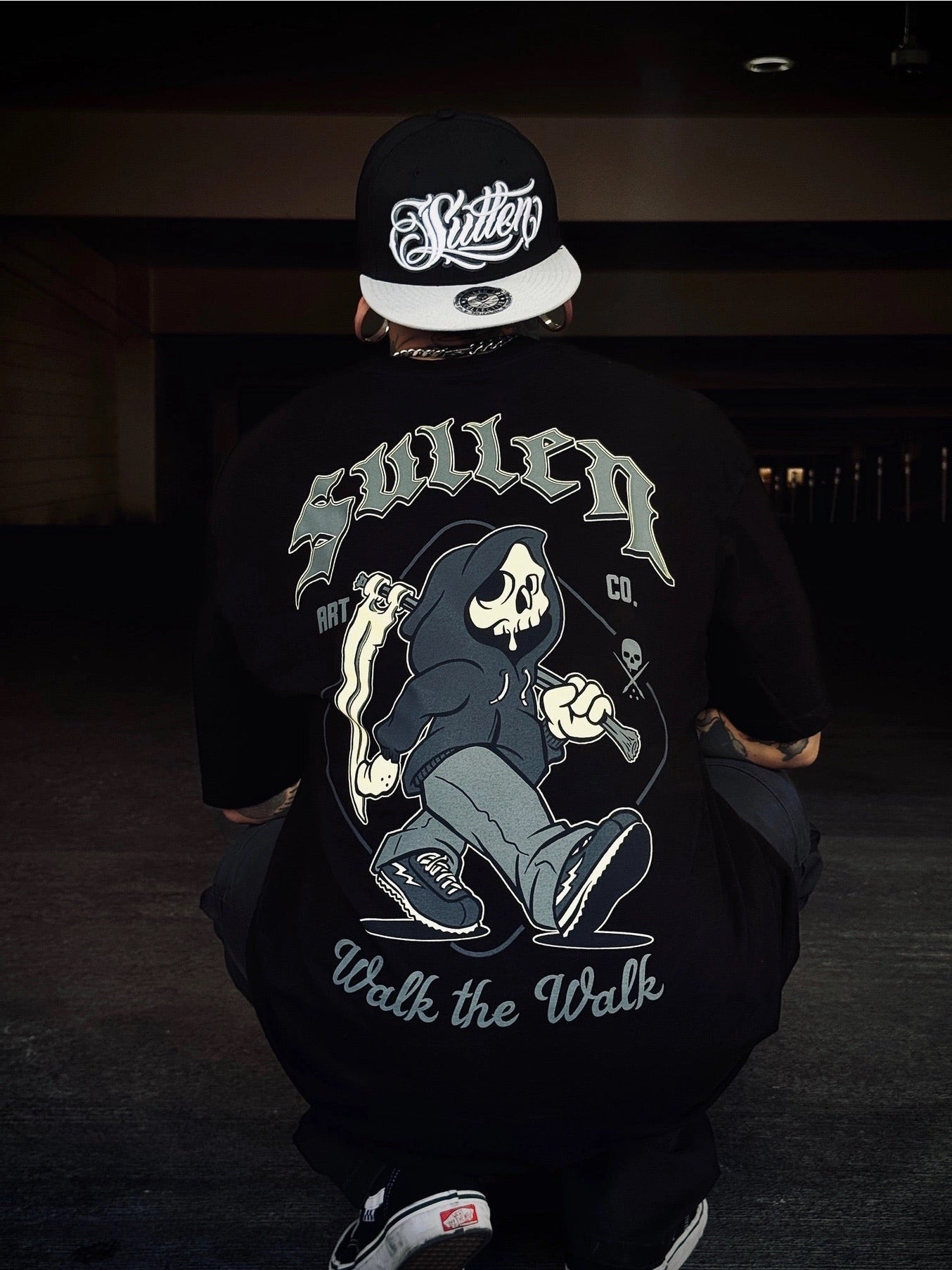 SULLEN CLOTHING WALK THE WALK '1 TON' OVERSIZED HEAVYWEIGHT PREMIUM T ...