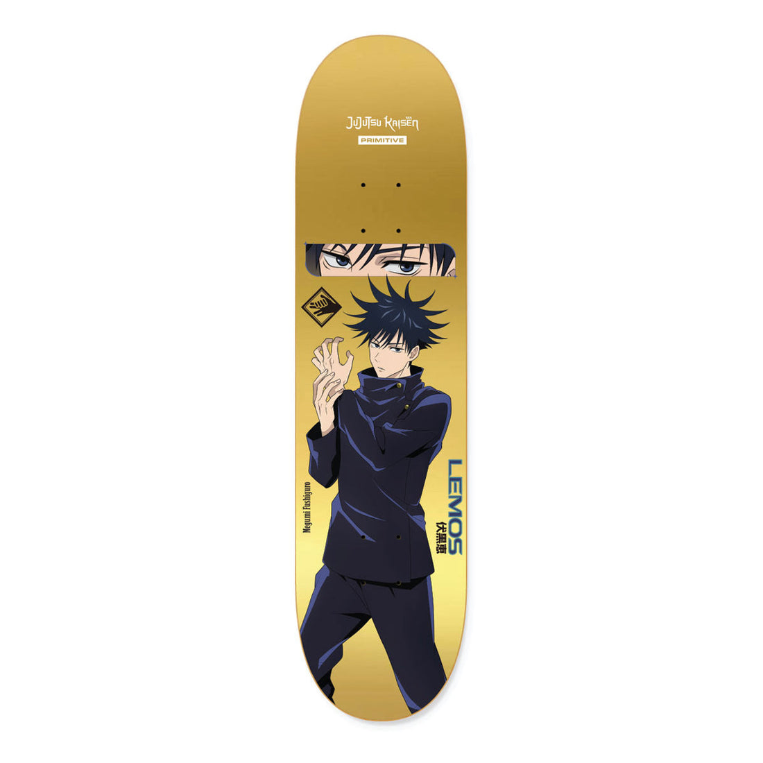 JUJUTSU KAISEN X PRIMITIVE LEMOS MEGUMI 8.125" SKATEBOARD DECK – Rageclothingstore